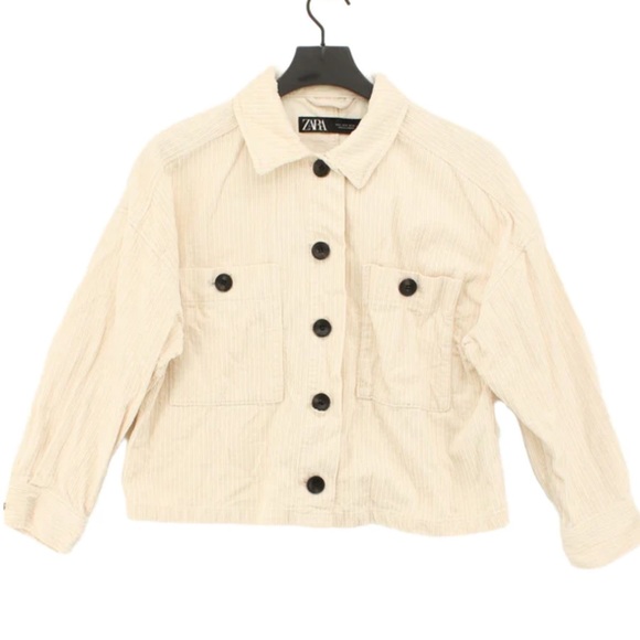 Zara | Jackets & Coats | Zara Womens Cream Corduroy Jacket | Poshmark